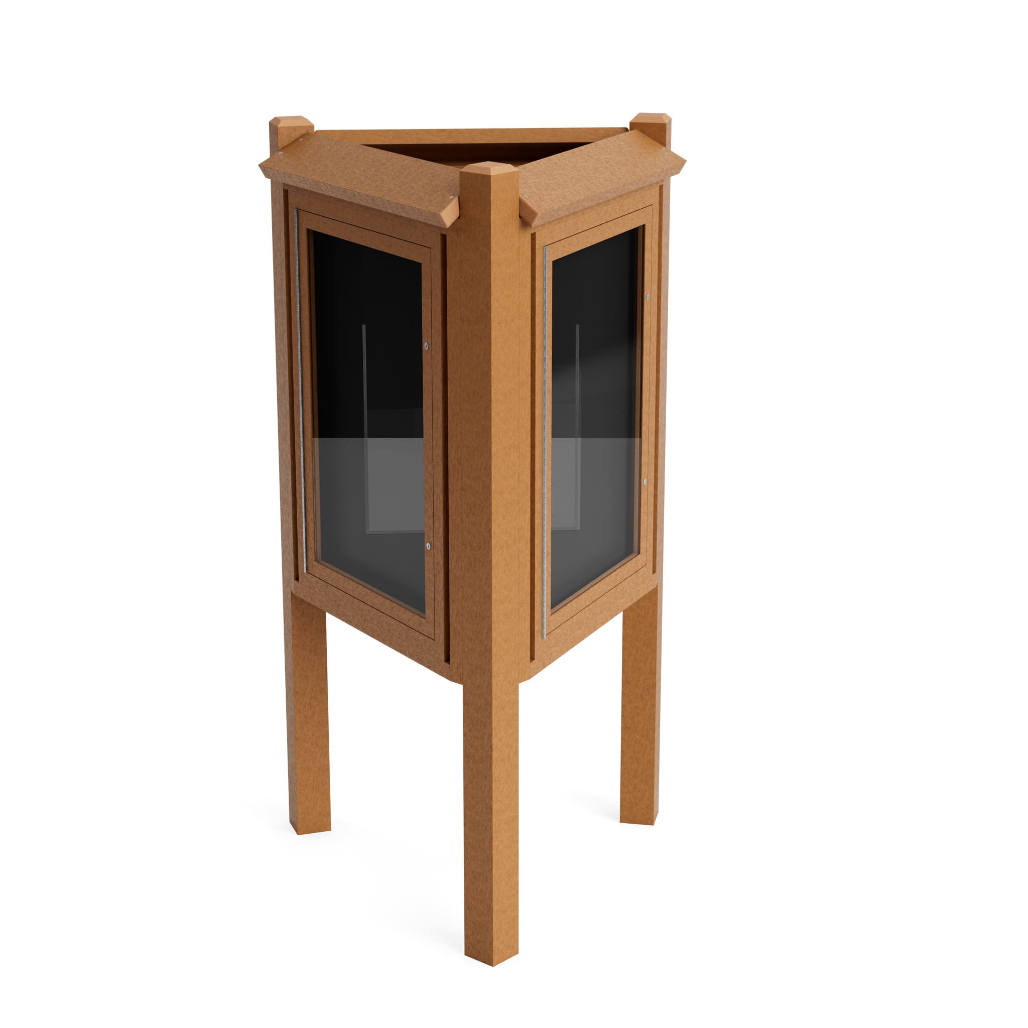 3 Sided Kiosk Message Center | Polly Products